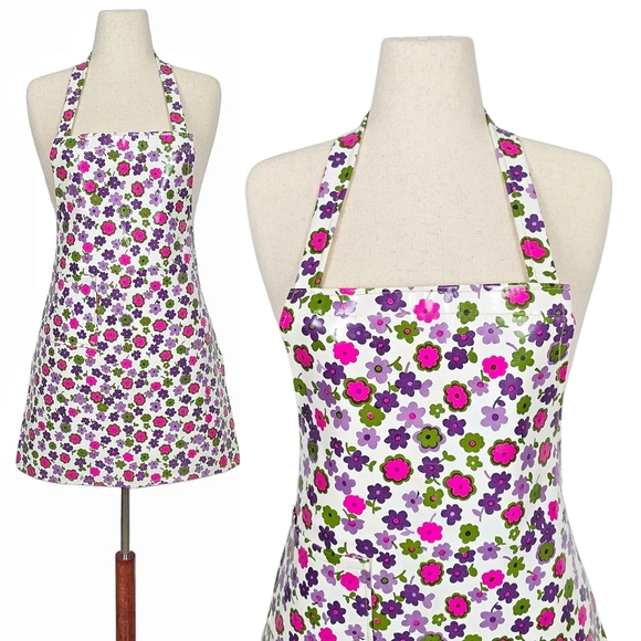 Vintage | Kitchen | 96s Vintage Apron 60s Smock Flower Power Vinyl Gift ...